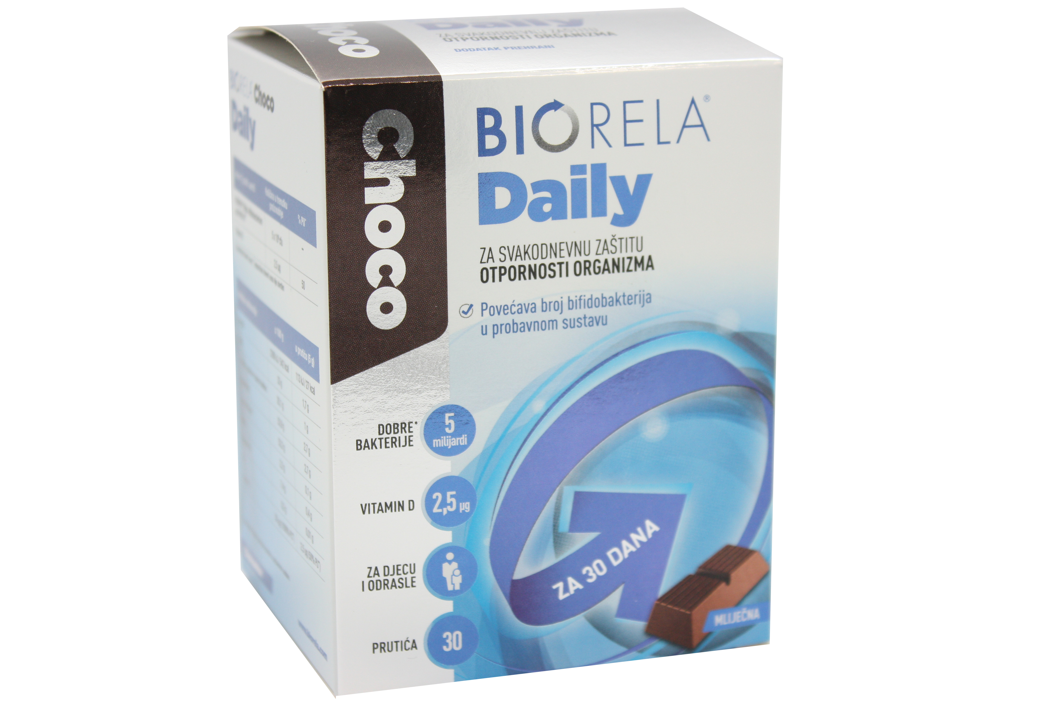 BIORELA DAILY MLIJEČNA ČOKOLADA 30 PRUTIĆA