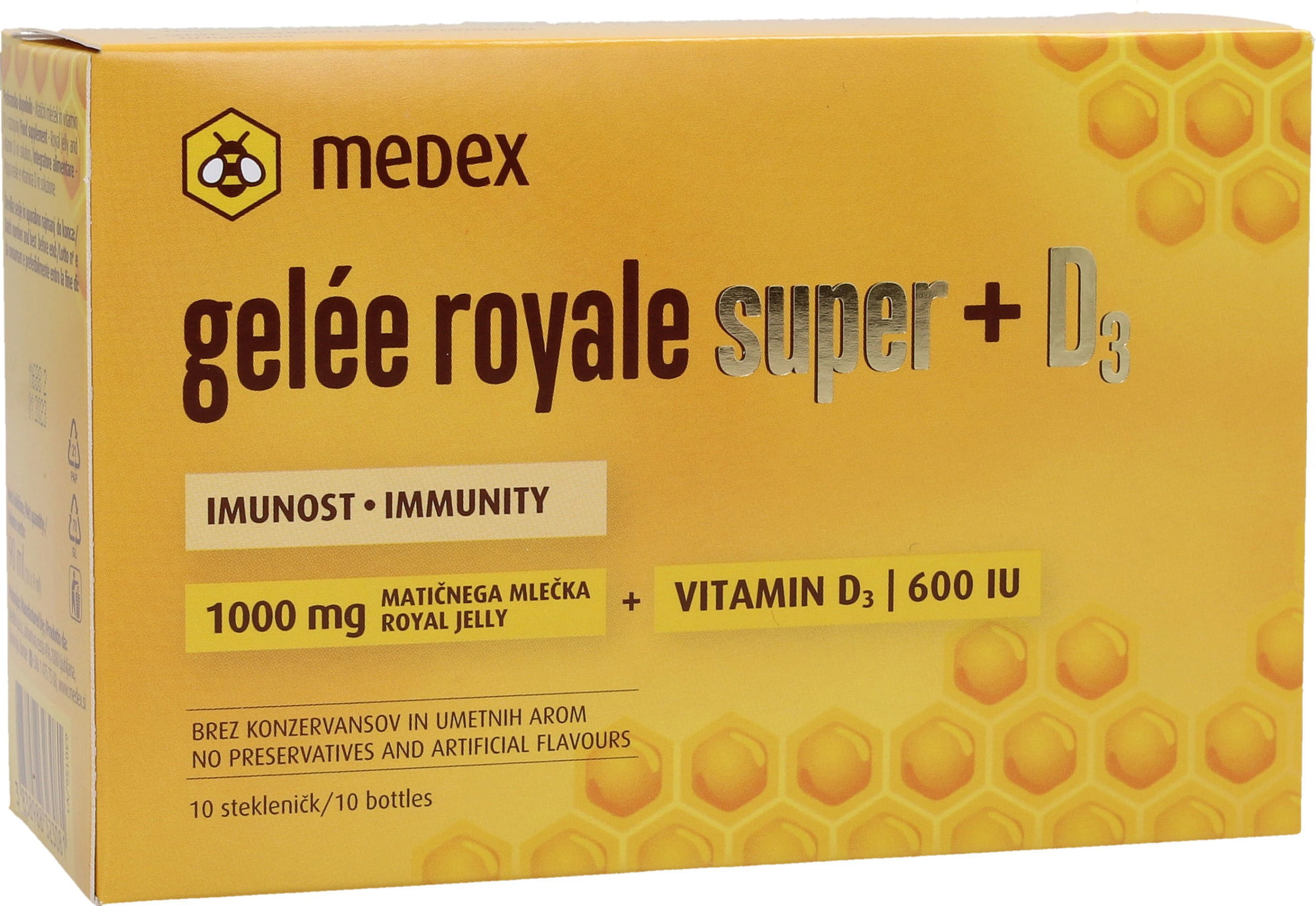Medex Gelée Royale Super + vitamin D3 16X1000 mg