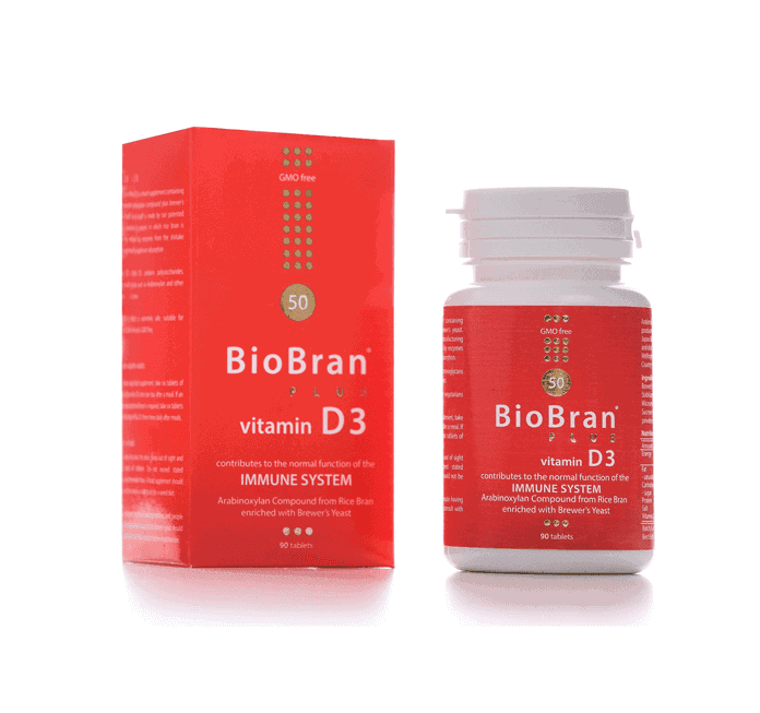 BioBran Plus s vitaminom D3 90 tableta