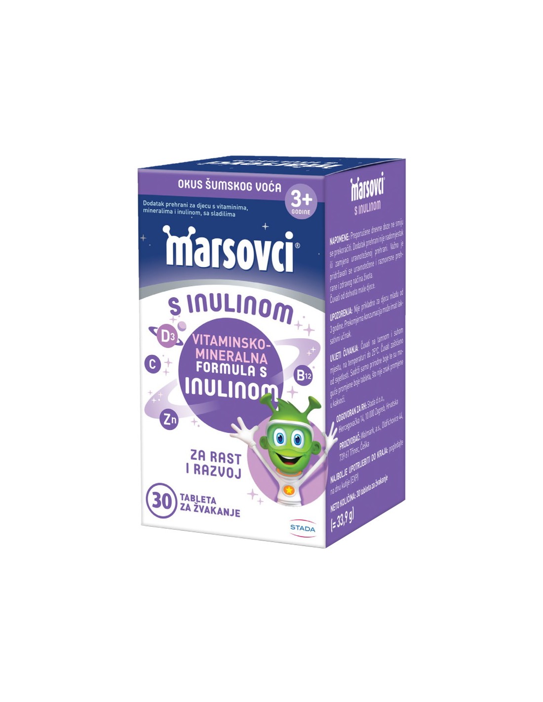 Stada Marsovci s inulinom 30 tableta za žvakanje