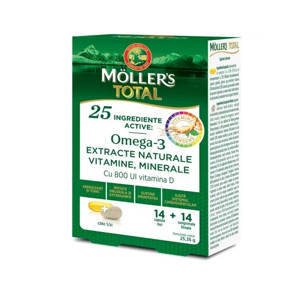 Moller's TOTAL OMEGA-3 14 kapsula + 14 tableta
