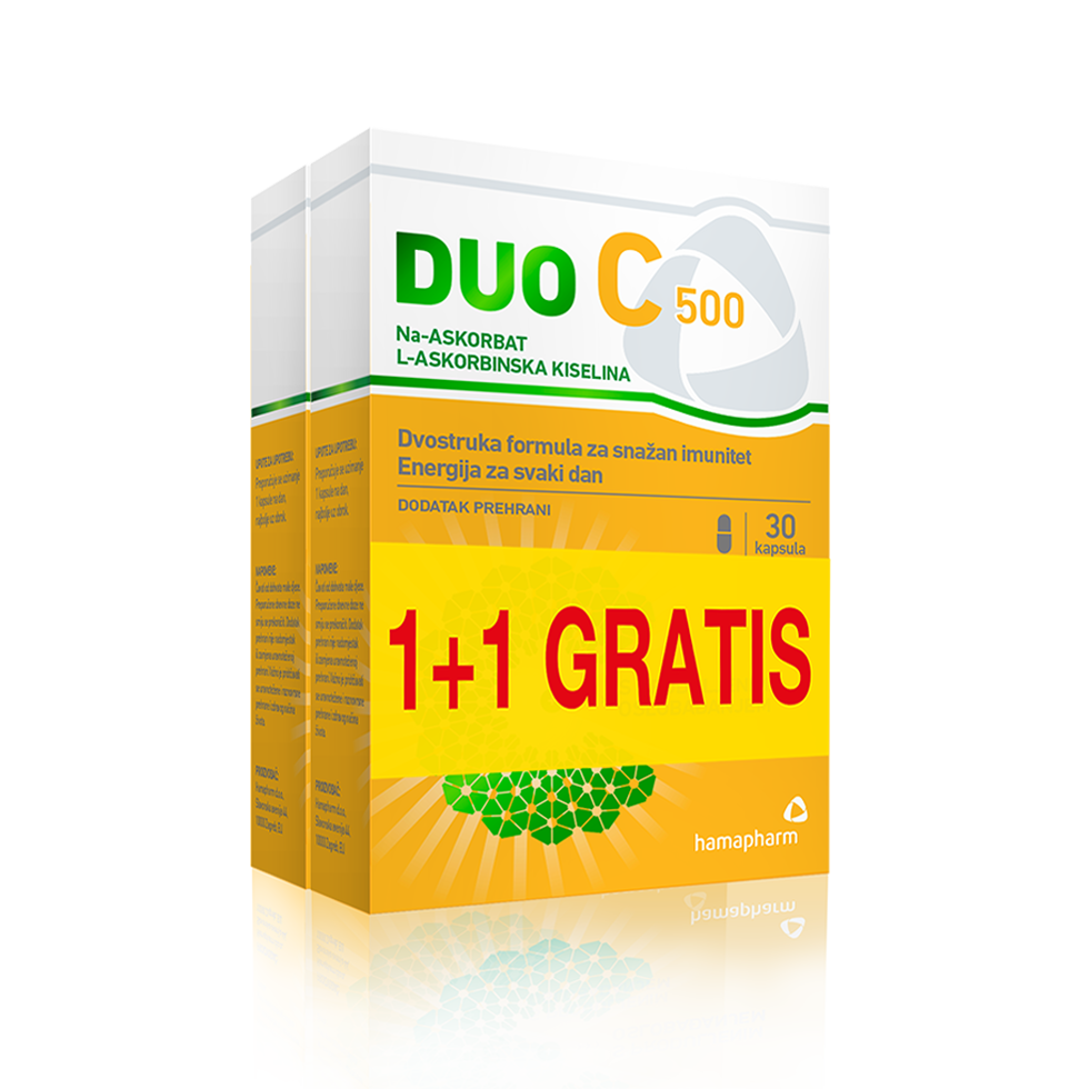 Hamapharm DUO C kapsule 30X500mg 1+1 GRATIS