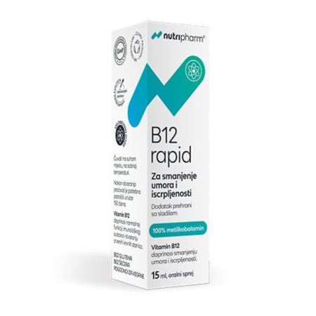Nutripharm B12 Rapid oralni sprej 15 ml