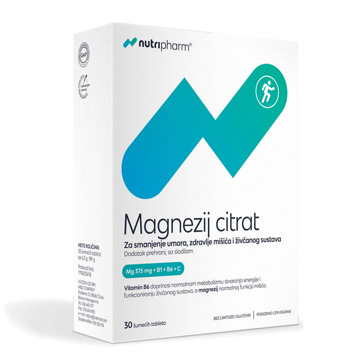 Nutripharm Magnezij citrat šumeće tablete 30 komada