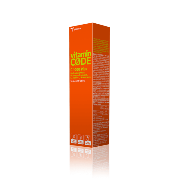 Yasenka Vitamin Code C 1000 Plus zink šumeće tablete 20 komada