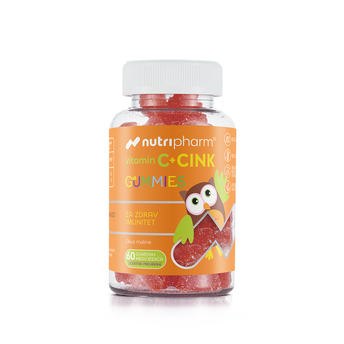Nutripharm Vitamin C + Cink Gummies 60 gumenih medvjedića