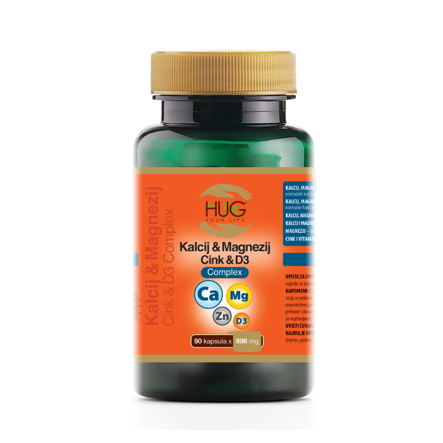 Hug Kalcij, Magnezij, Cink, D3 Complex 90 kapsula