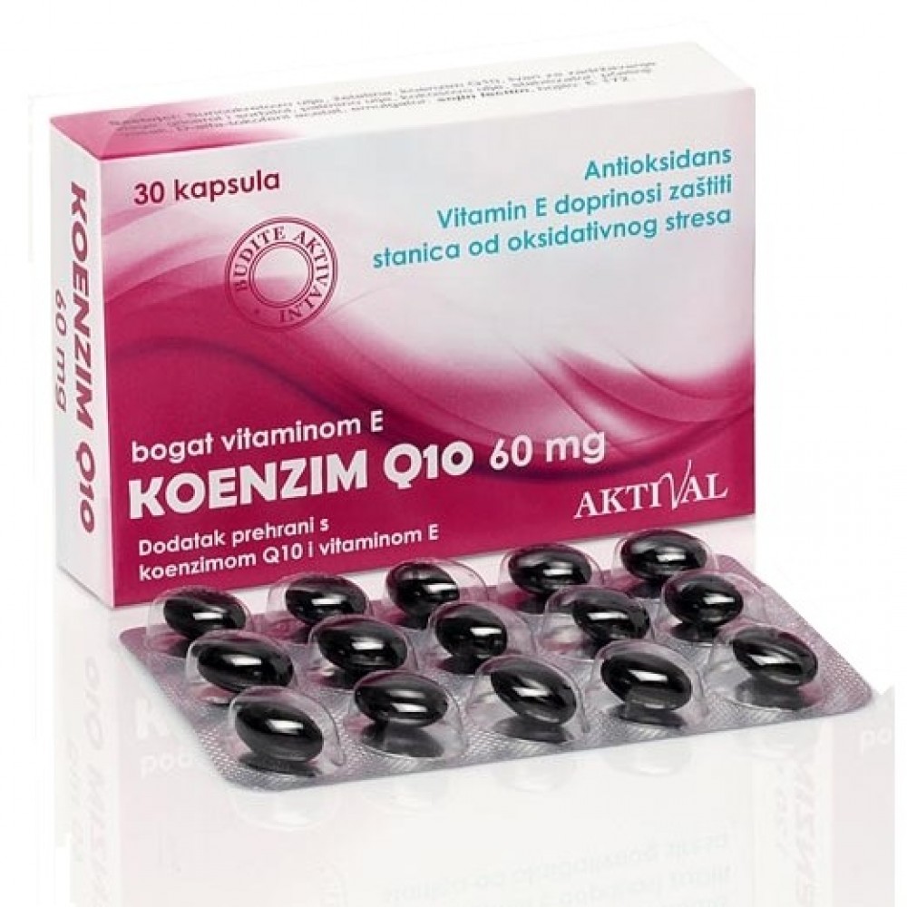 AKTIVAL KOENZIM Q10 60 MG +VITAMIN E 30 KAPSULA